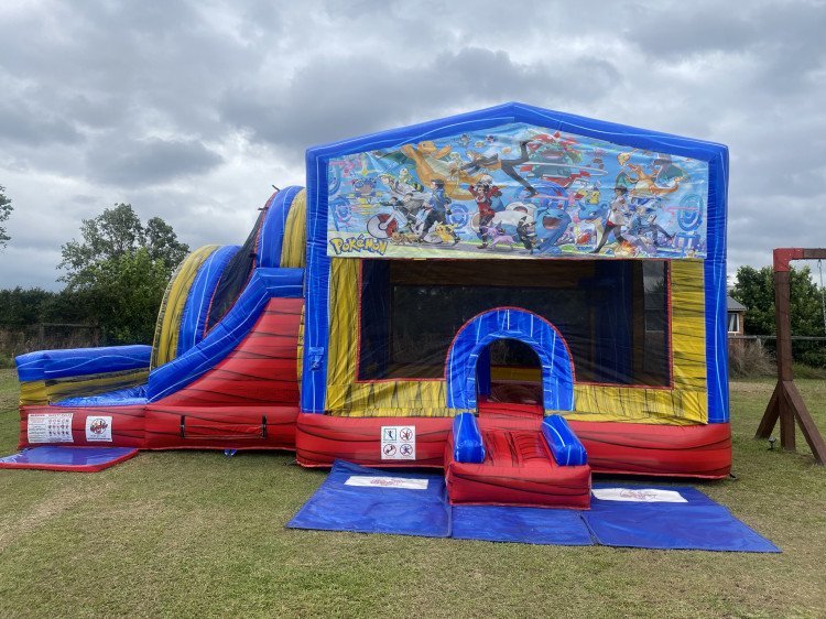 Pokemon Jumping Castle with External Dry Slide - GoWild Castles & Party ...